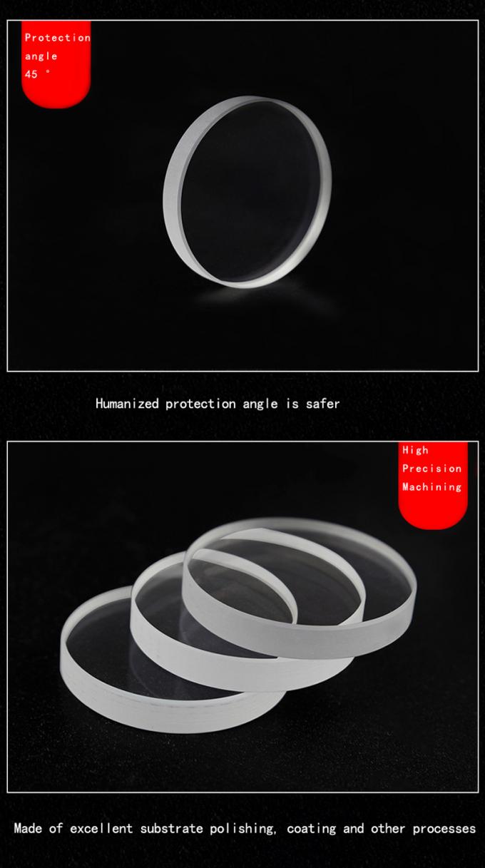 Chamfer 54*2mm 45 βαθμού διαφανής προστατευτικός φακός λέιζερ ινών